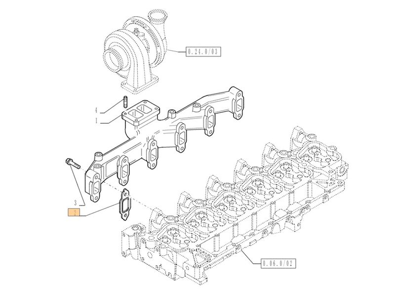 Junta Do Colector CASE 504081248 | CASE Peças